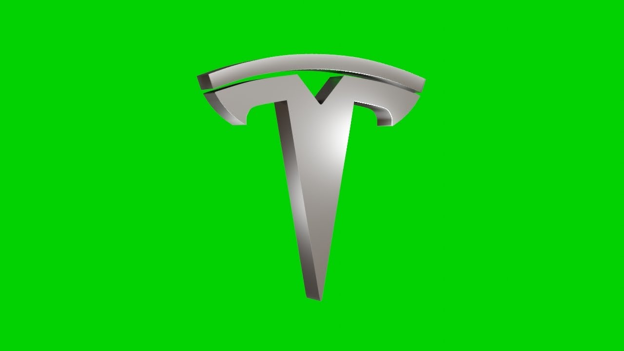 Tesla Logo 3D | Green Screen Background Video