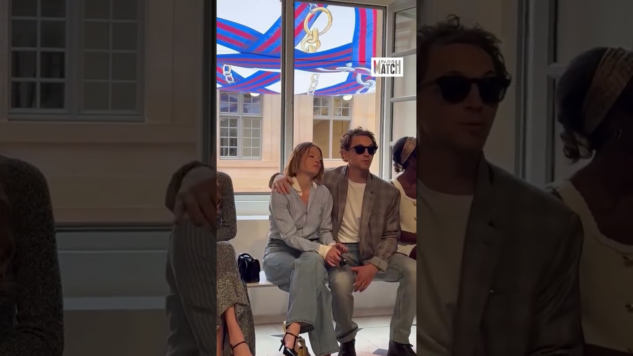 Mélanie Thierry et Raphaël au premier rang du défilé Celine 💕