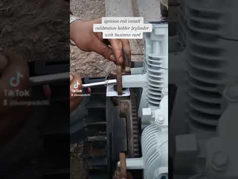 kohler engine ignition coil calibration/installation using business card