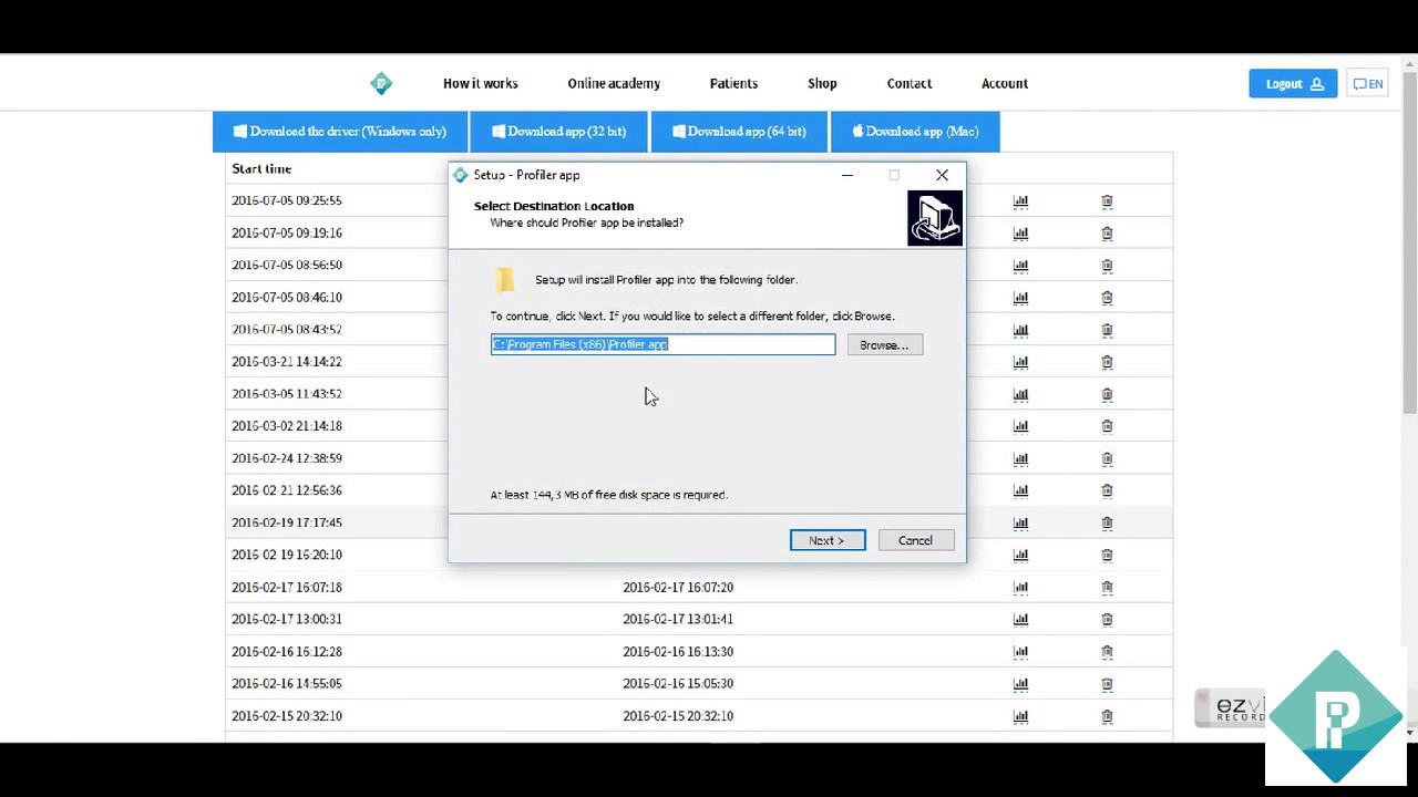 Profiler: installation video 1