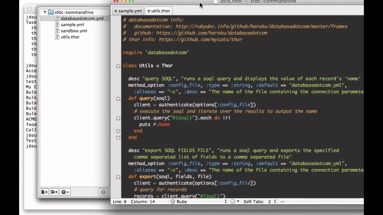 Build a Command Line App for Force.com with Ruby & Thor