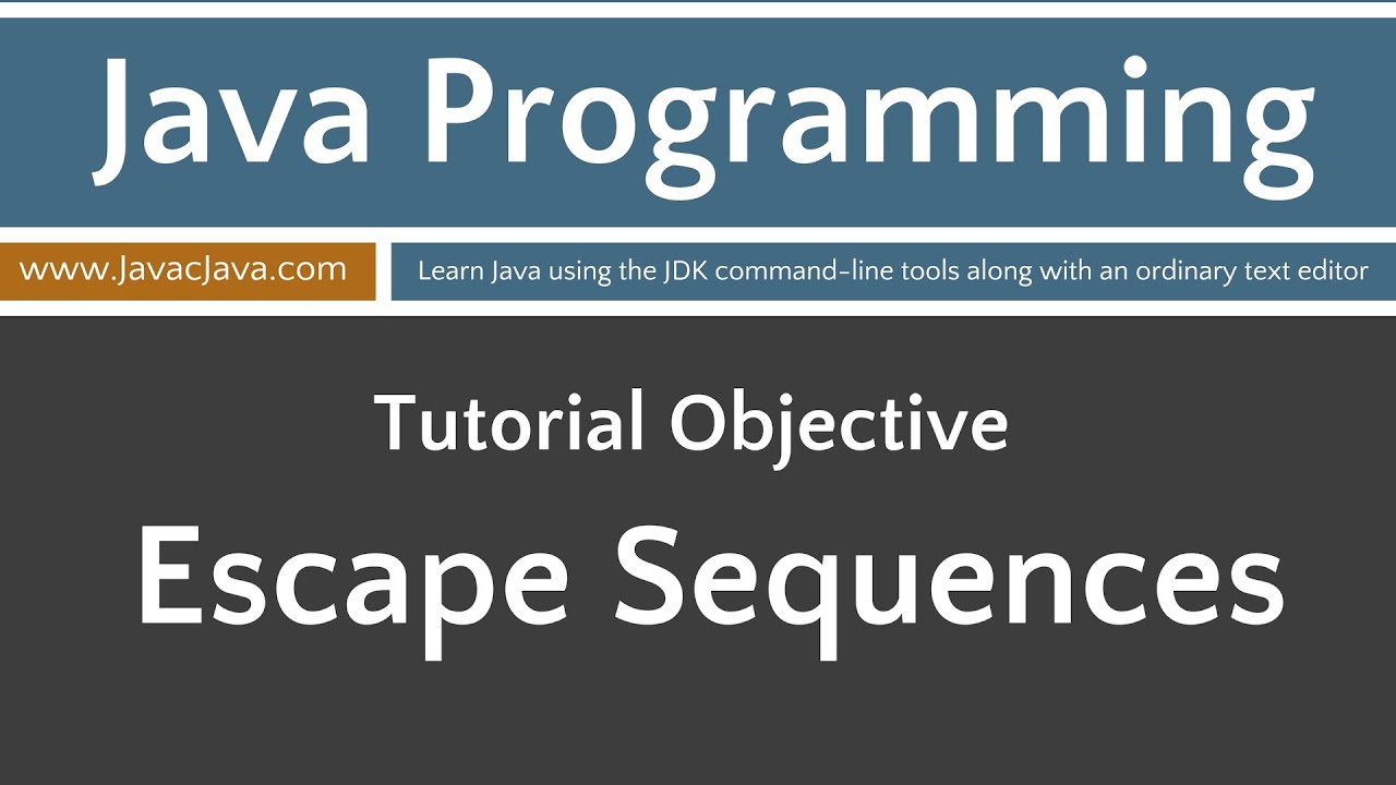 Learn Java Programming - Escape Sequences