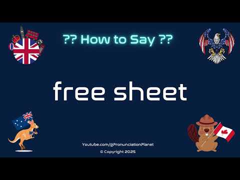 📄 🎶 How to Pronounce free sheet? (CORRECTLY) | Pronunciation Planet