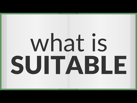 Suitable | meaning of Suitable