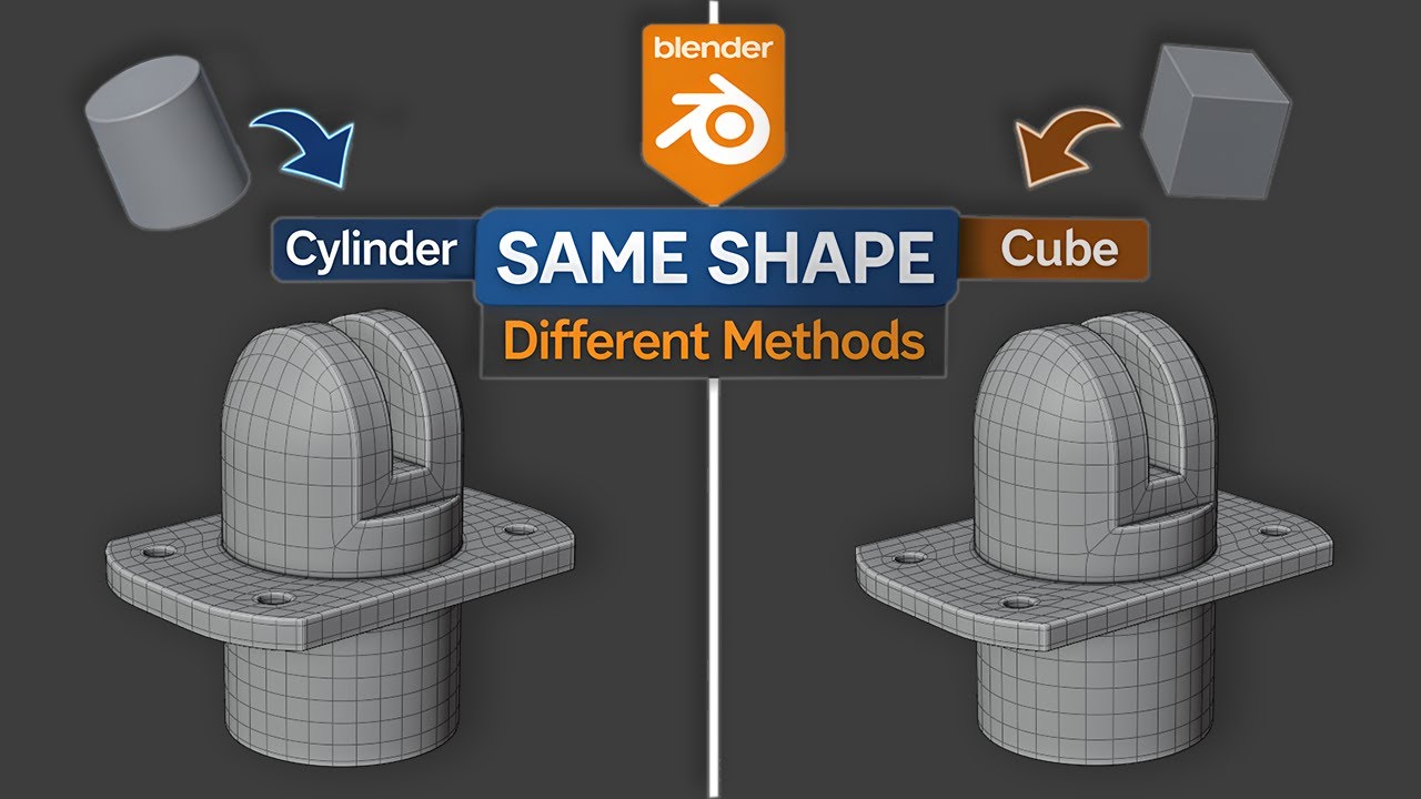 Blender Practice – Modeling a Mount Shape Using Different Methods