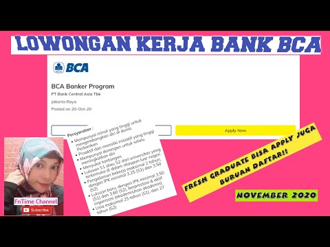 Lowongan Kerja BCA Banker Program November 2020