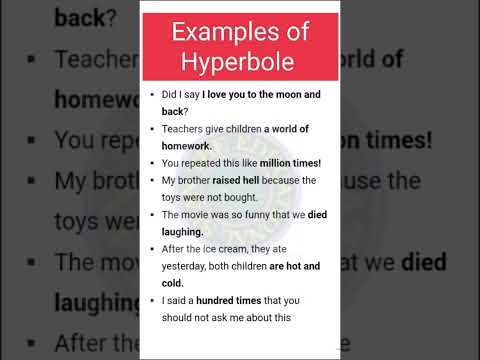 Hyperbole | Examples of Hyperbole | #shorts #theeducationalspan #figureofspeech