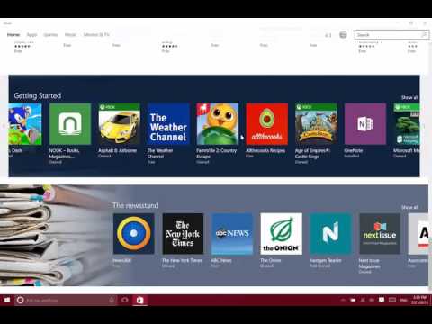 The Windows Store in Windows 10