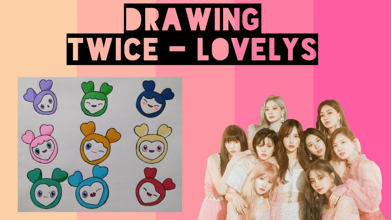 💛 COMO DIBUJAR TWICE VERSION LOVELYS 💕 | Tutorial de dibujo | How to draw kpop