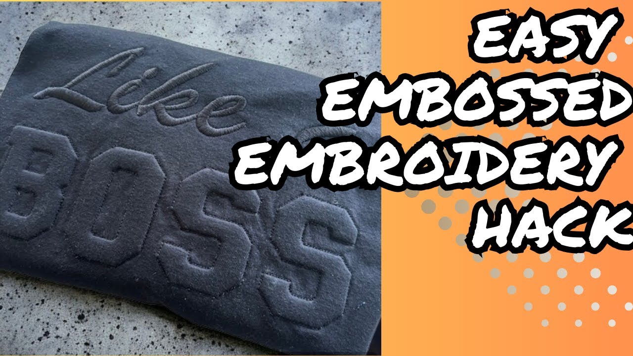 EASY EMBOSSED EMBROIDERY HACK #embossed #embossedembroidery #embossedtutorial