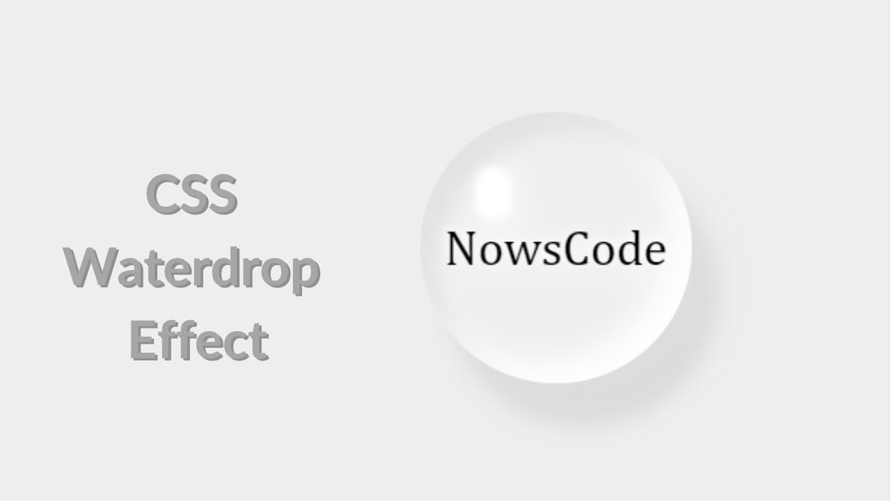 CSS Water Drop Effects #html #css #csseffect #waterdropeffects