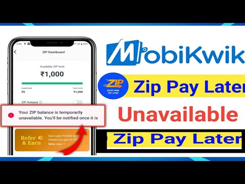 Mobikwik pay later not working | Mobikwik zip temporary unavailable