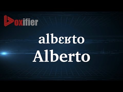 How to Pronunce Alberto in French - Voxifier.com