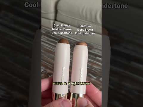 rare beauty bronzer stick comparison 😮 #rarebeauty #makeup #swatches