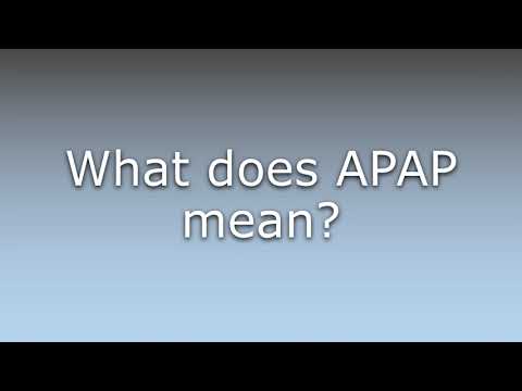 What does APAP mean?