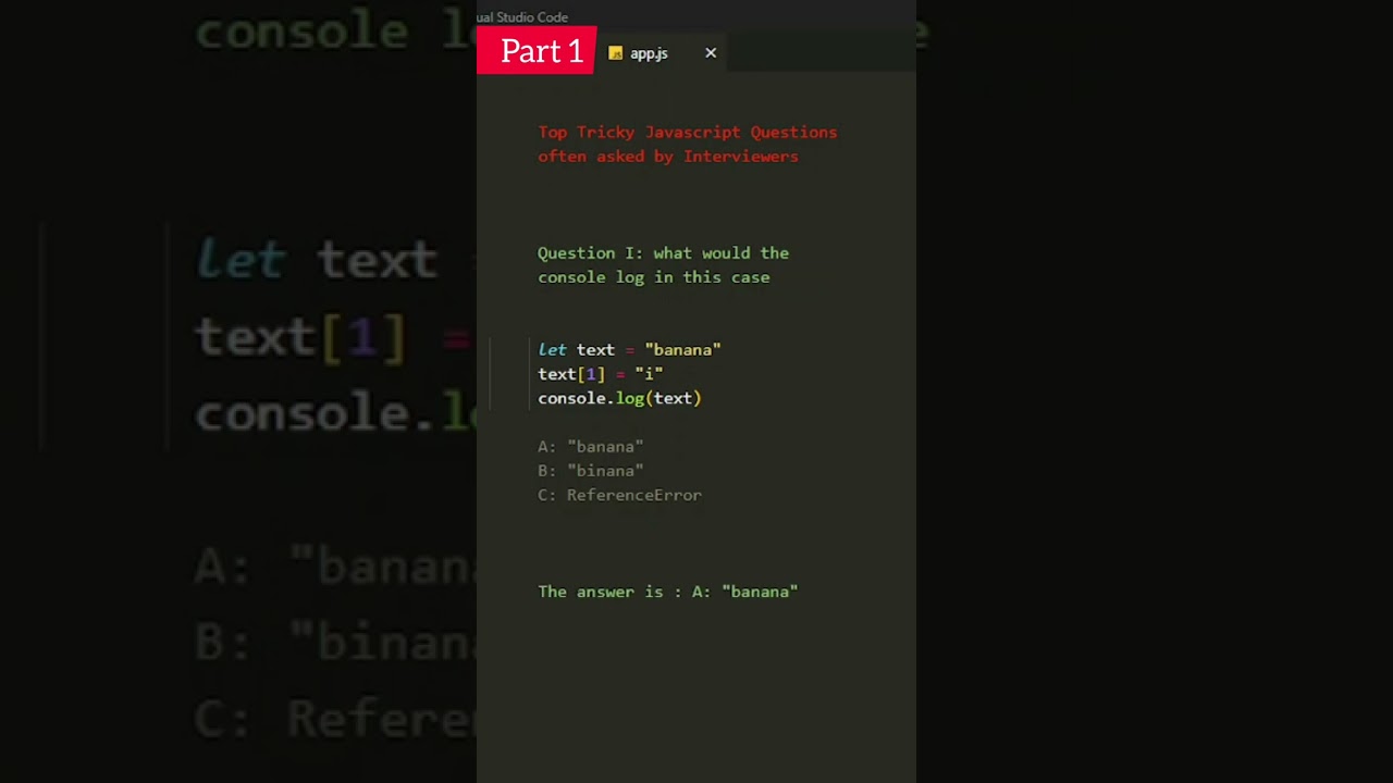 javascript interview questions  part 1 #shorts #javascript #