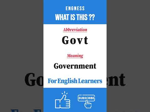 Govt Meaning