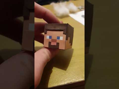 Making paper minecraft steve! #art #minecraft #papercraft