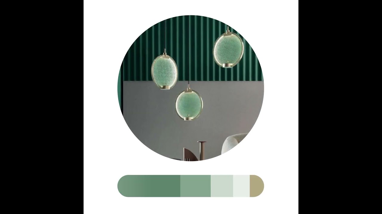 Green Glass Pendant Light with Brass Ring & Black Cord – Elegant Colorful Lighting