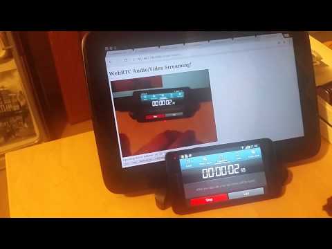 Test of UV4L video streaming to Android on Raspberry Pi 2 using WebRTC