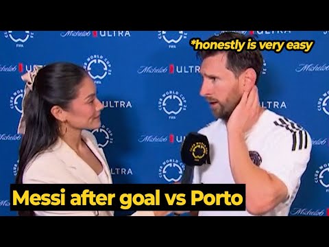 Messi POTM post match interview after scored brilliant free kick goal against Porto | Football News