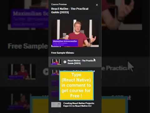React Native - The Practical Guide 2023 Course for Free - #udemy #freecourse #reactnative #course