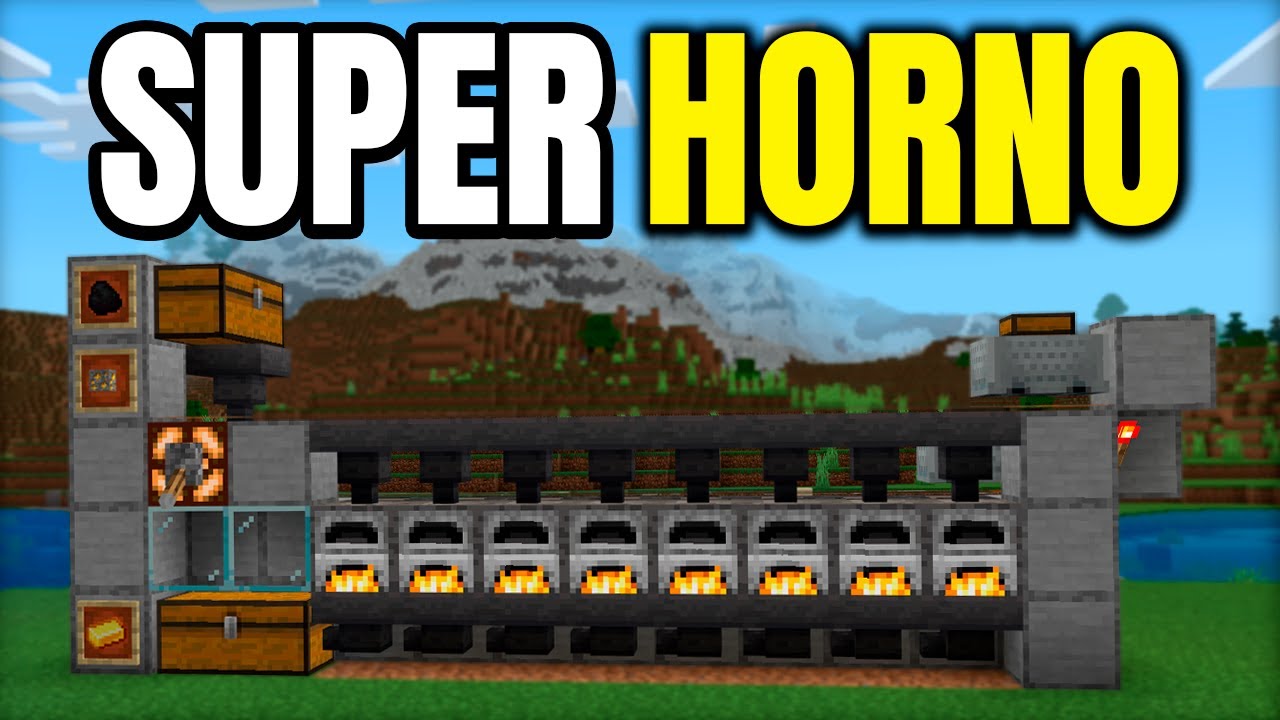✅ COMO Hacer HORNOS AUTOMÁTICOS (100%) Más FÁCILES y SIMPLES - Minecraft Bedrock 1.21