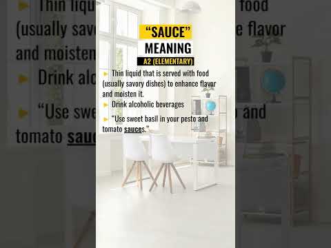 Meaning of SAUCE and Sentence example