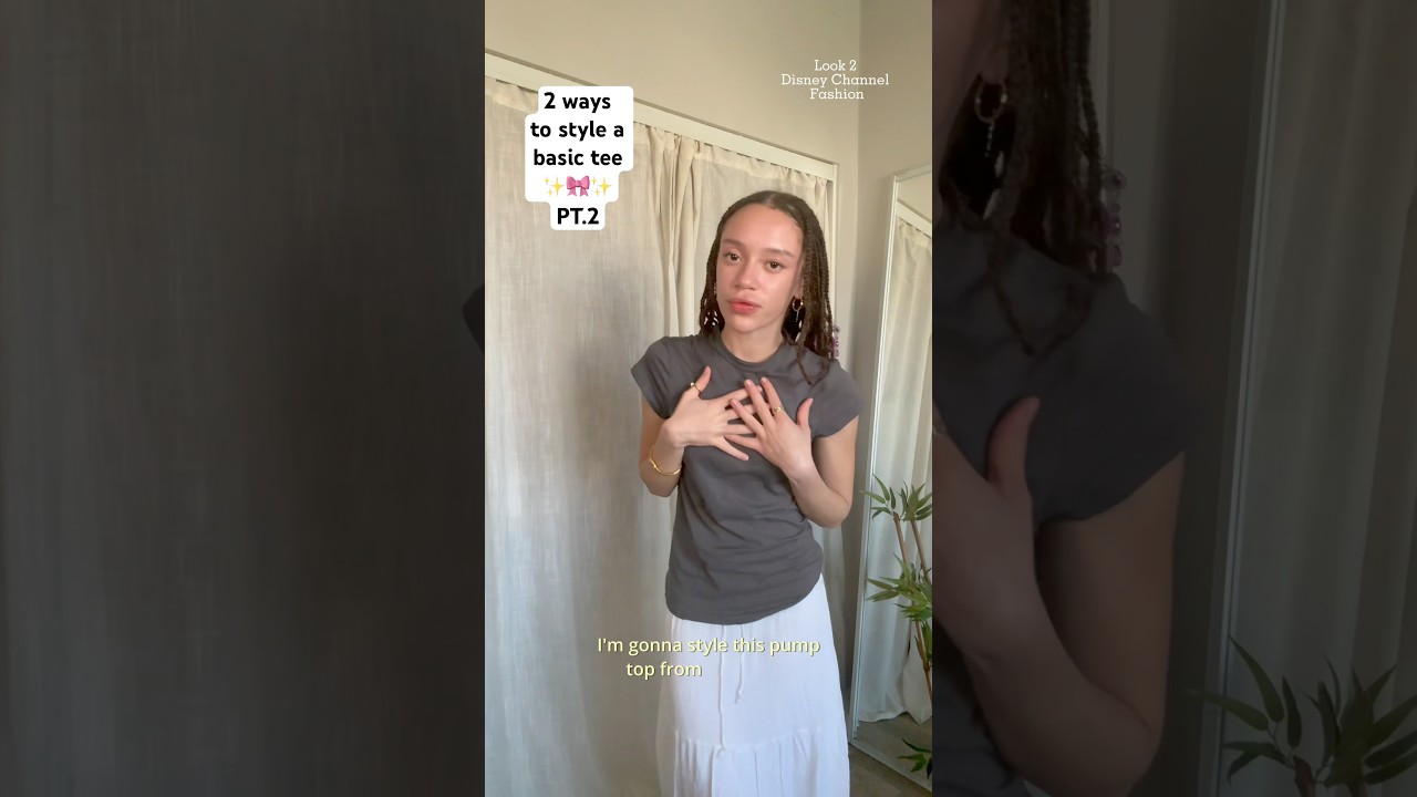 Would you wear Style 1 or Style 2?🎀#howtostyletshirt #tshirtoutfit #setactivereview
