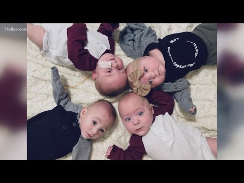 Mom welcomes quadruplets home following extended hospital stay during quarantine
