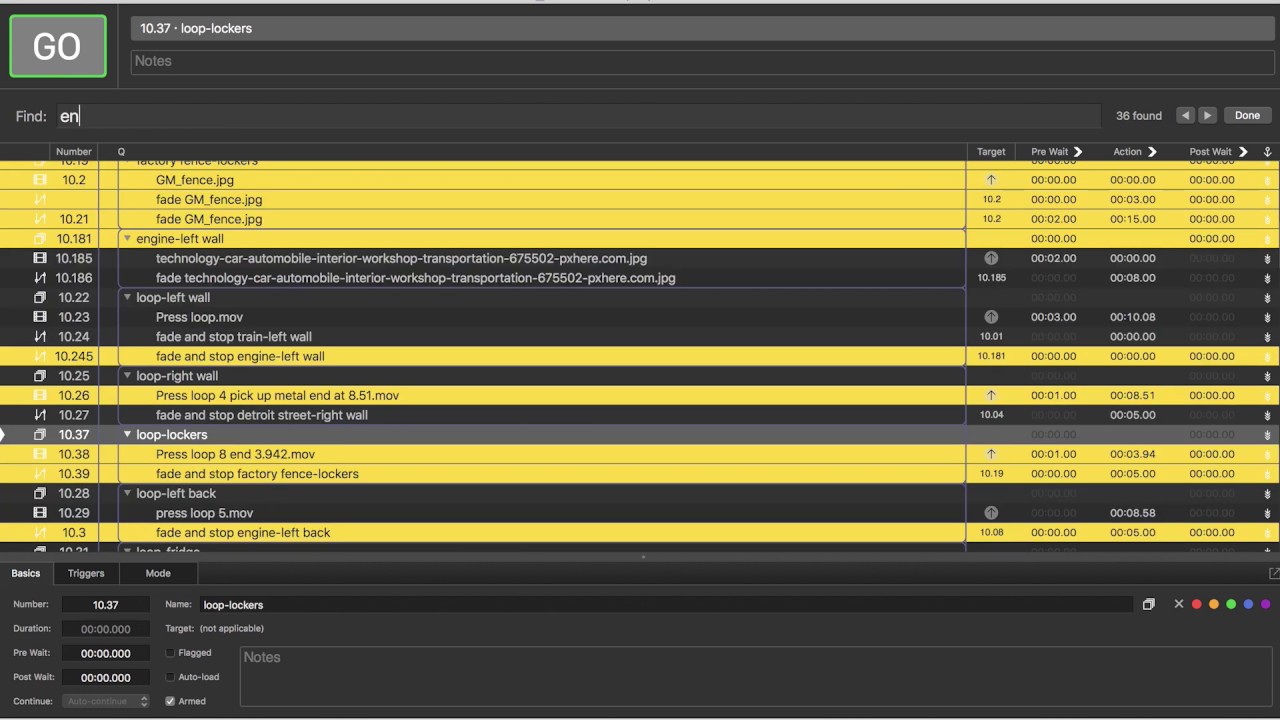 QLab Tutorial: Using the Find Tool
