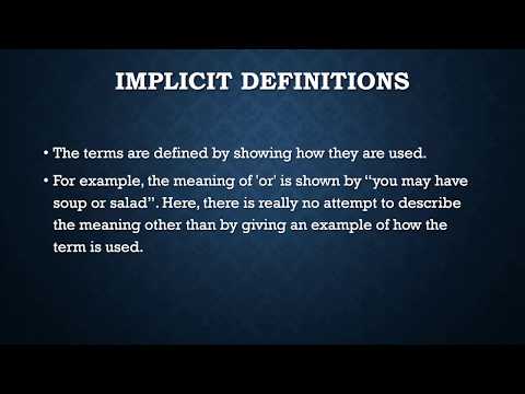 Language: definitions in logic and critical reasoning