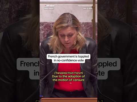 French government is toppled in no-confidence vote