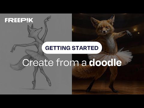 Create visuals from a sketch using the AI Image Generator | Freepik Getting Started