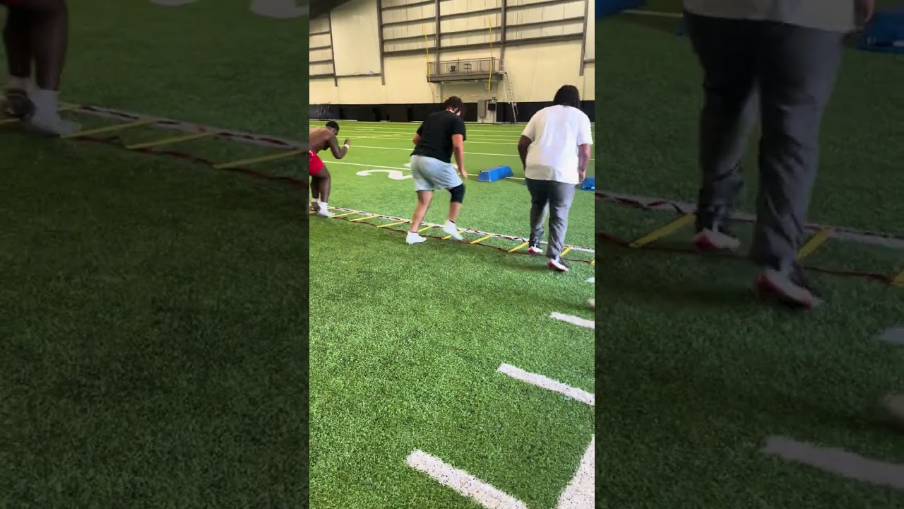 Offensive Line Pre Practice Ladders - In and Outs