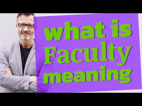 Faculty | Meaning of faculty