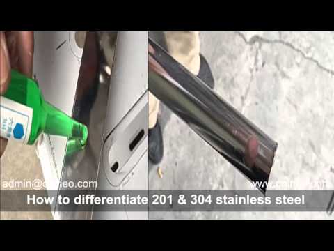 How to differentiate S.S.201 & S.S.304 (stainless steel testing liquid)