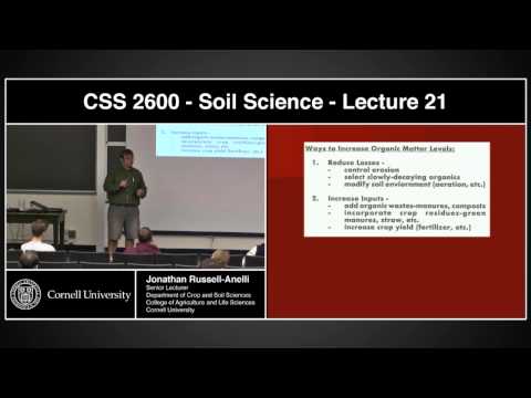 PLSCS 2600 - 21 - Managing Soil Organic Matter