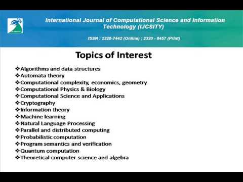 International Journal of Computational Science and Information Technology (IJCSITY)