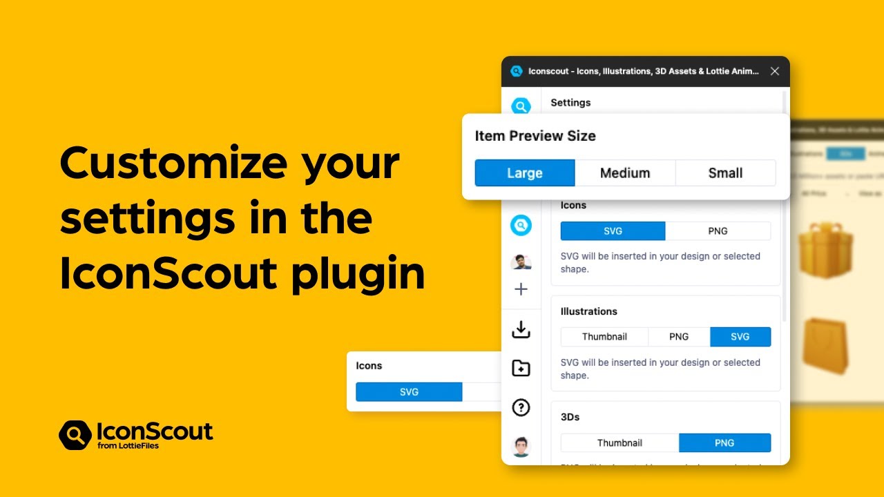 How to customize your settings in the IconScout plugin