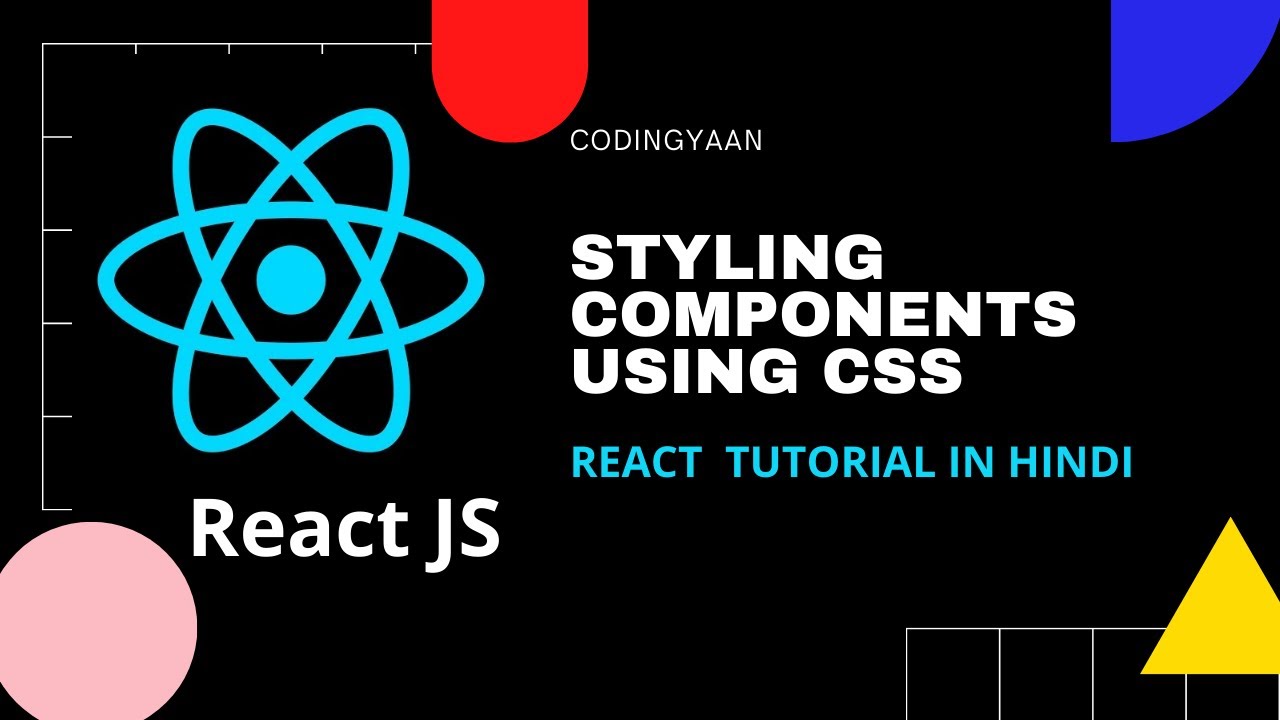 19. Styling React Components using CSS | Importing  CSS Files  | React Tutorial in hindi 2021