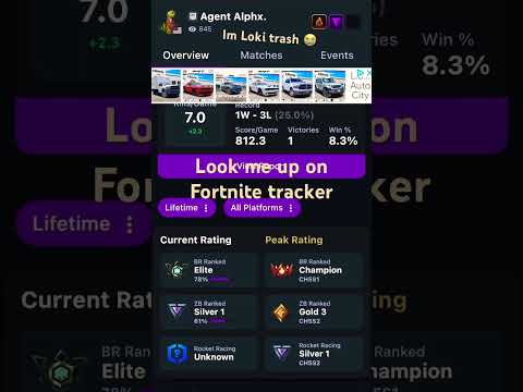 Look me up on Fortnite tracker.