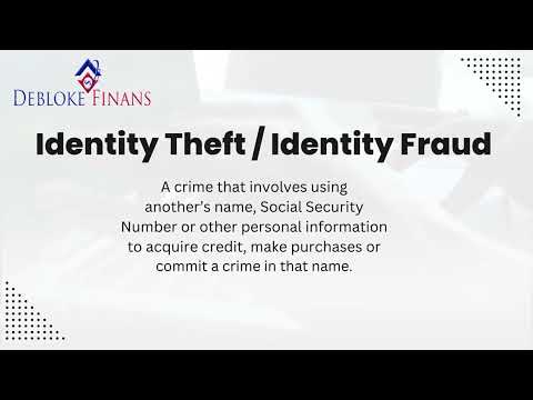 Credit Definitions Identity Theft Identity Fraud 1