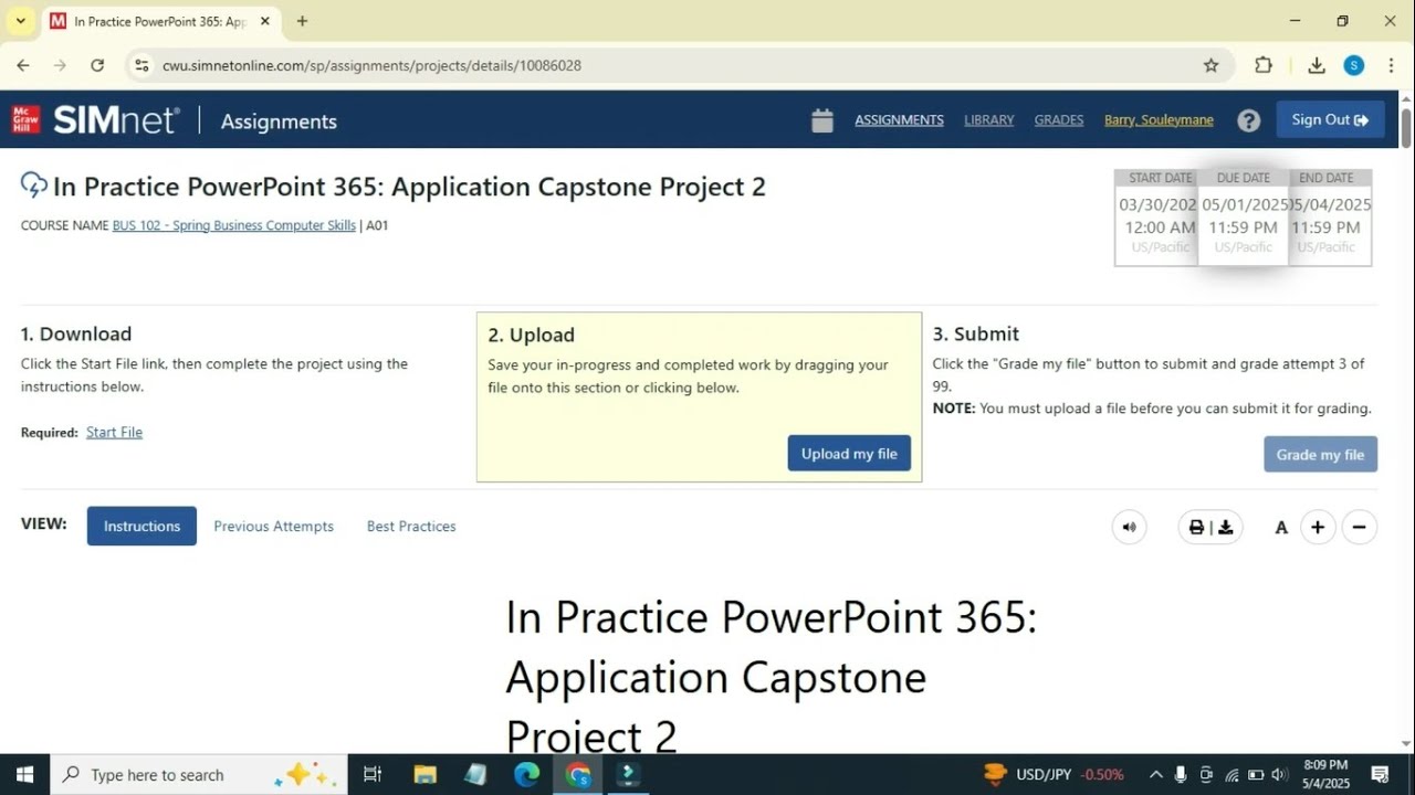 PowerPoint 365 In Practice | Application Capstone Project 2  Step-by-Step Tutorial & SIMnet Solution