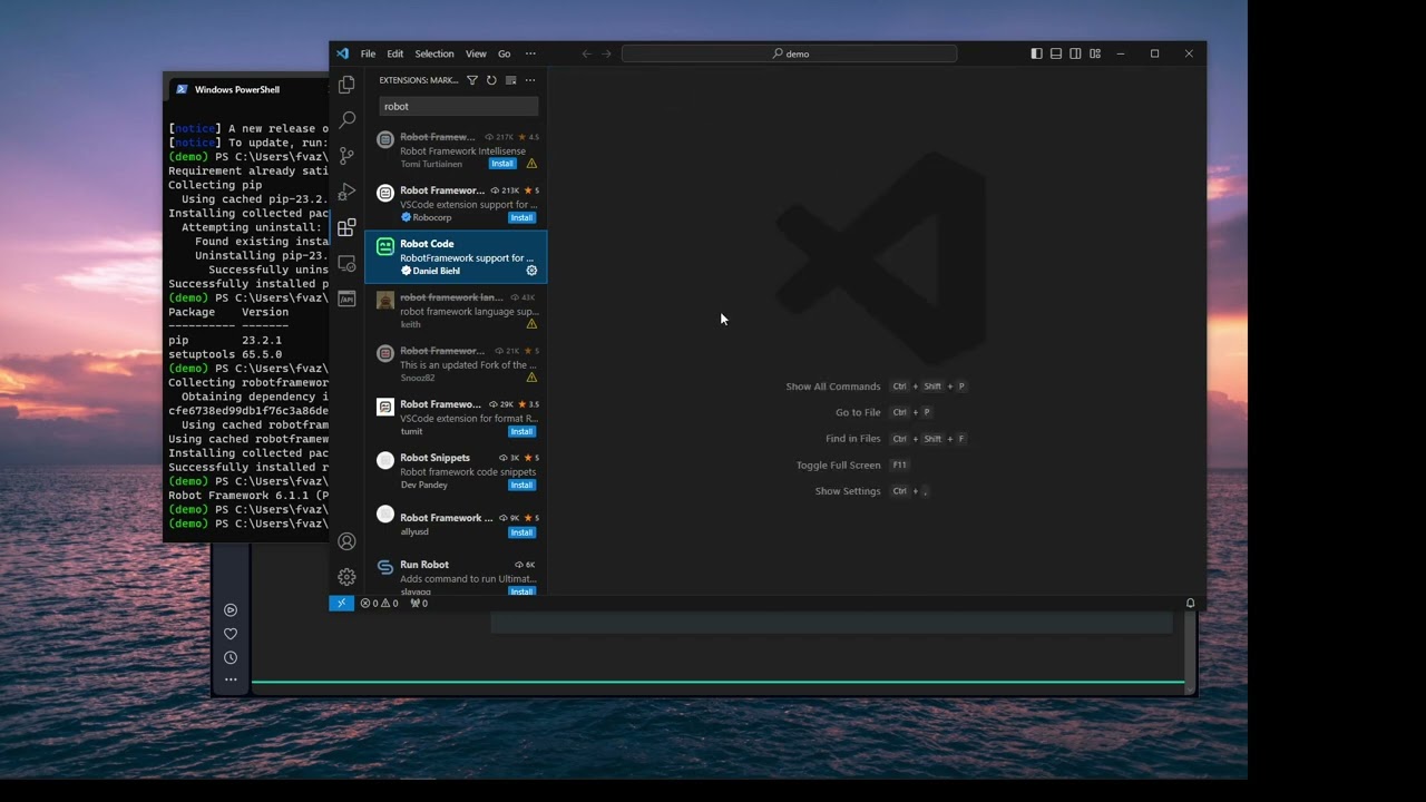 Robotframework setup in Windows