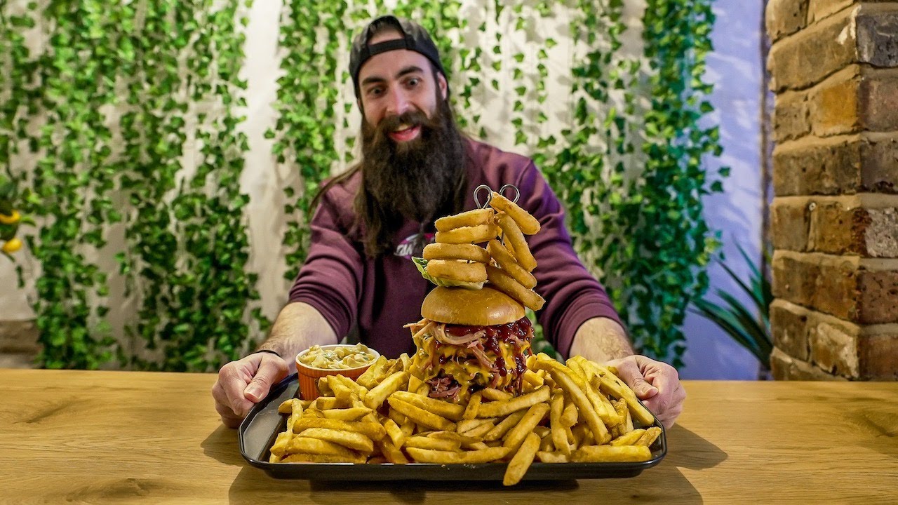 GINGERZ BBQ'S UNCLE SAM BURGER CHALLENGE | BeardMeatsFood
