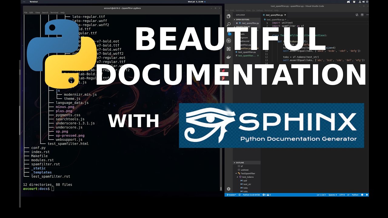 Auto-Generated Python Documentation with Sphinx (See comments for update fix)