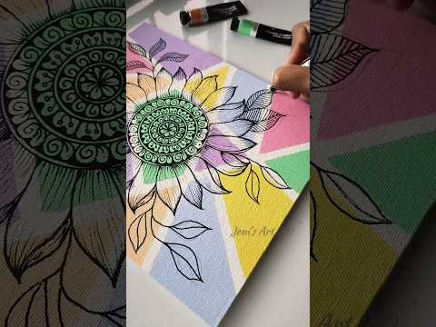 Try this!???? Creative canvas painting ideas????#art #bohoart #shortsvideo #abstractart #mandala #canvas