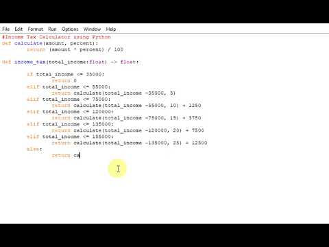 Income Tax Calculator using Python