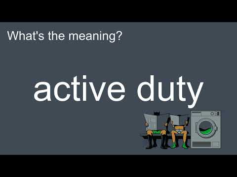 What's the meaning of "active duty", How to pronounce? #meaning #pronunciation #Dictionary